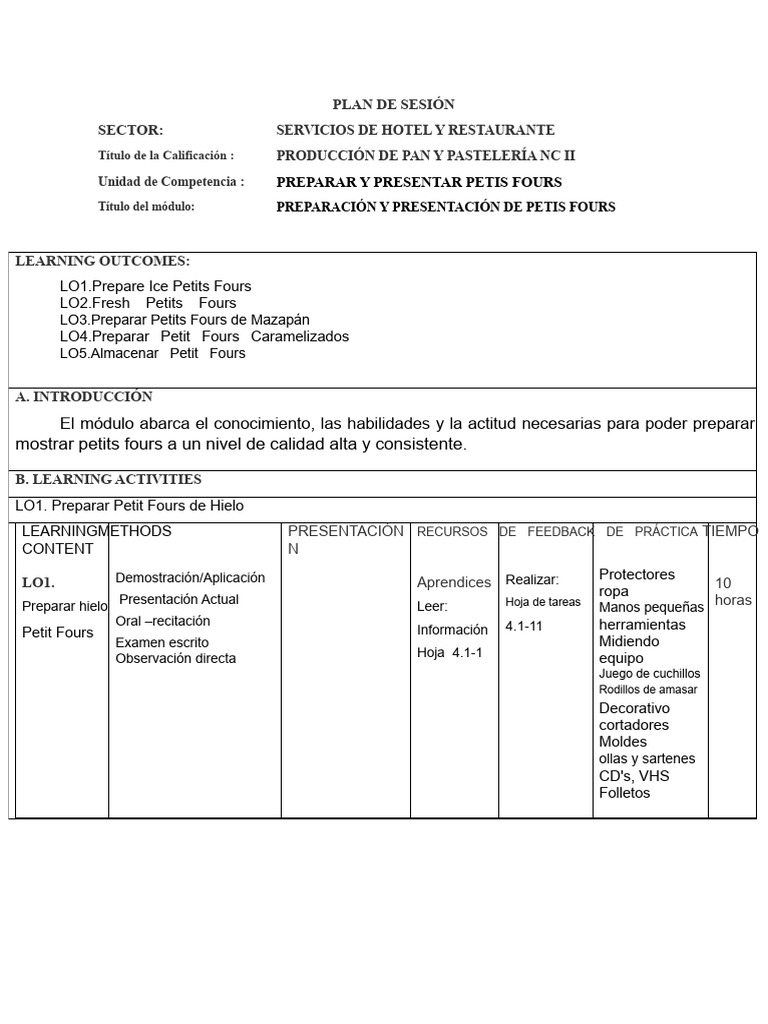 Plan de Sesión BPP | PDF