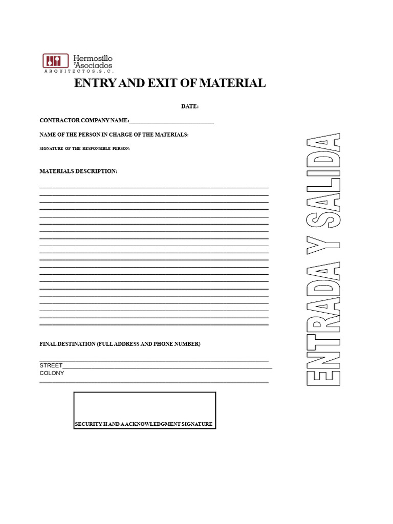 Exit Pass Materials | PDF
