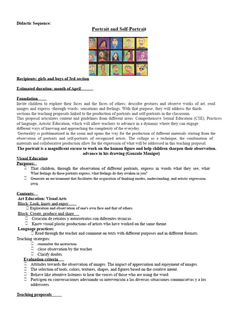 Didactic Sequence Face | PDF