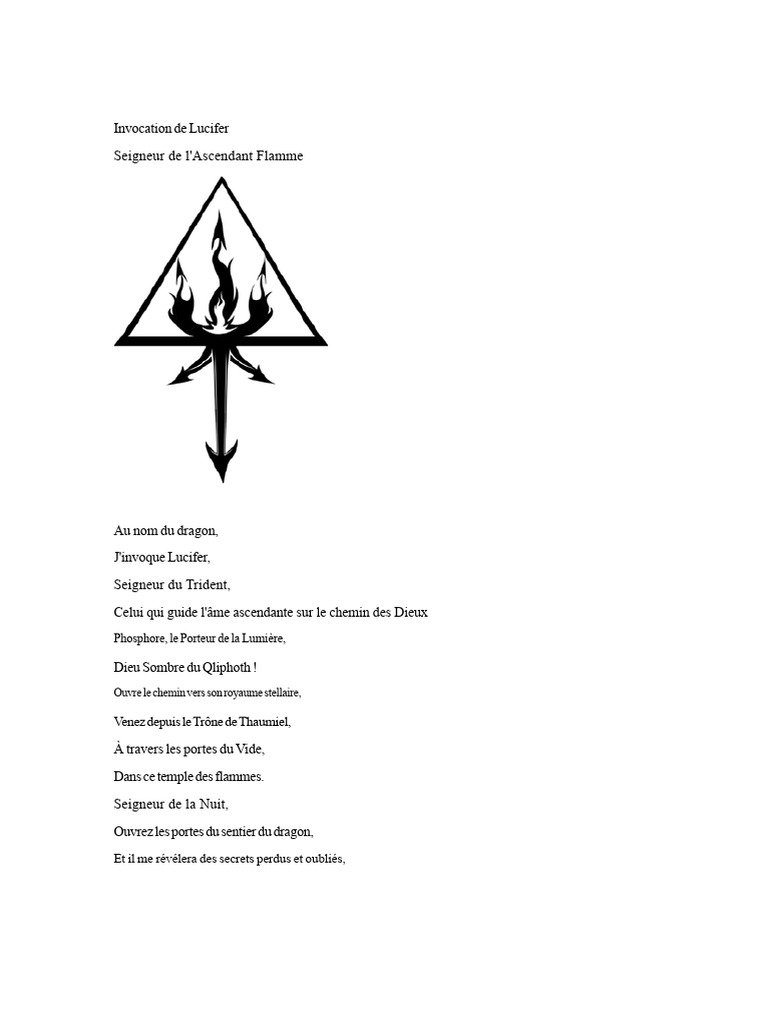 Invocation de Lucifer et Ascension Flamme | PDF