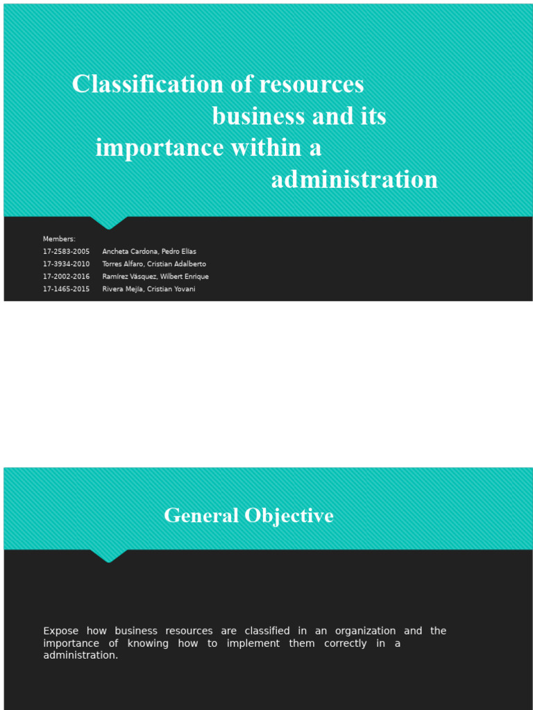Business Resource Classification Guide | PDF | Enterprise Resource ...