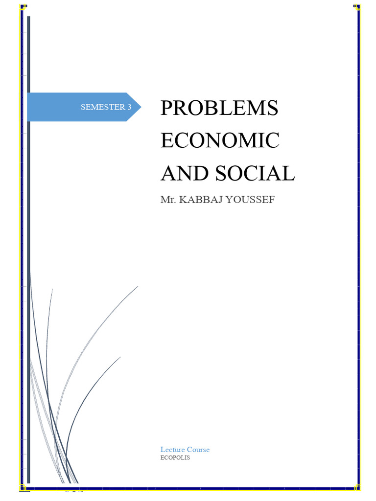 ECONOMIC AND SOCIAL PROBLEMS complete course-1 | PDF | Unemployment ...