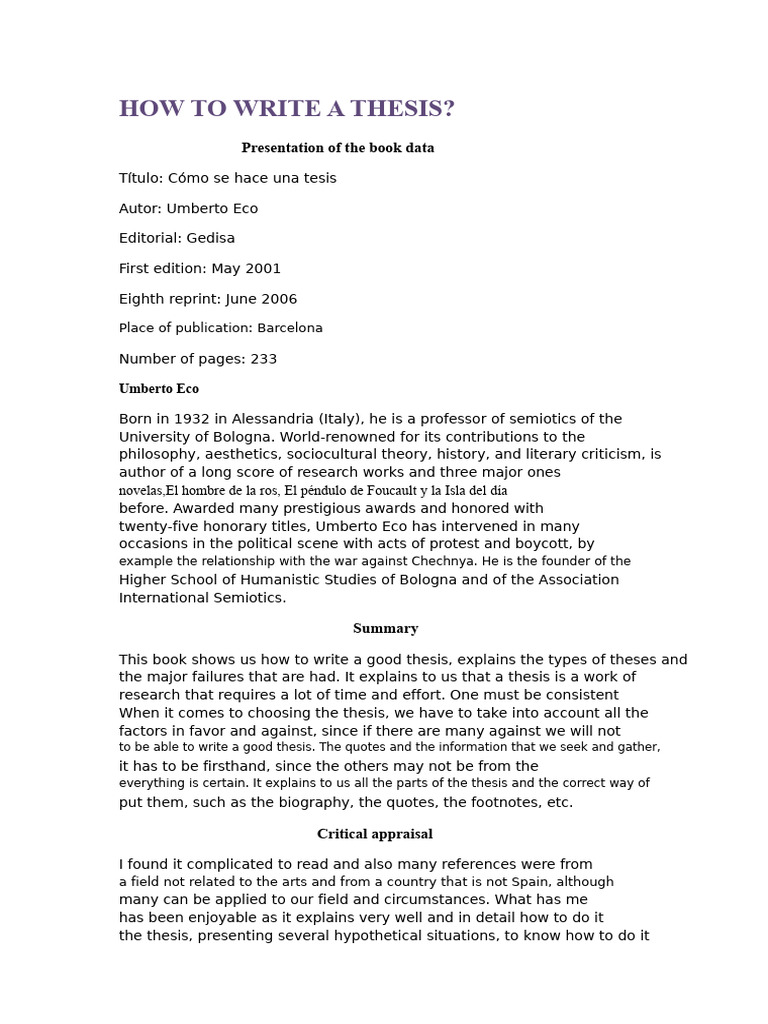 How To Make A Thesis | PDF | Liberal Arts Education