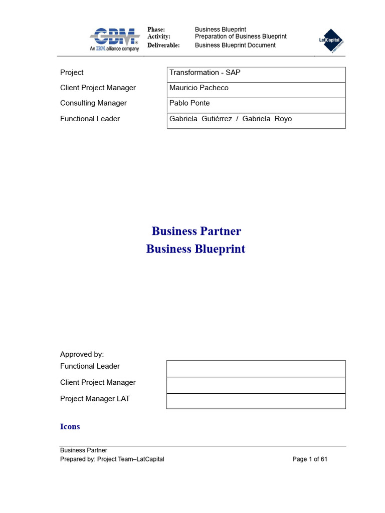 Business Blueprint Document for SAP | PDF | Banks | Business