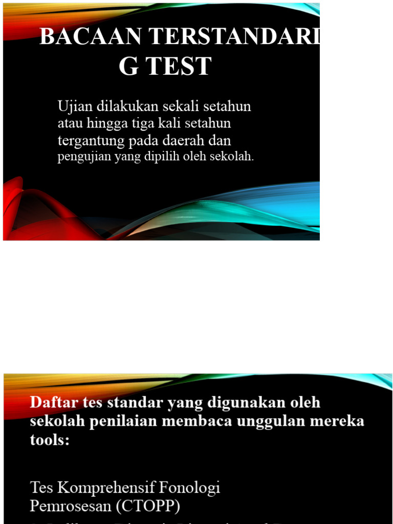 Tes Membaca Standar | PDF