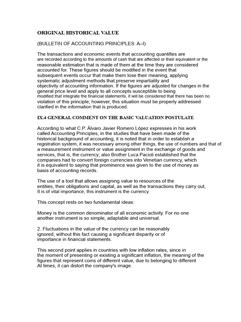 Original Historical Value | PDF | Fair Value | Valuation (Finance)