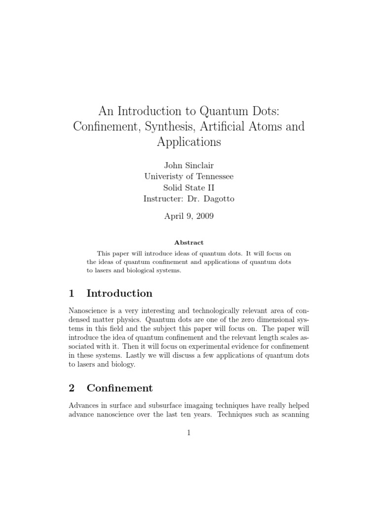 Quantum Dots | PDF | Business