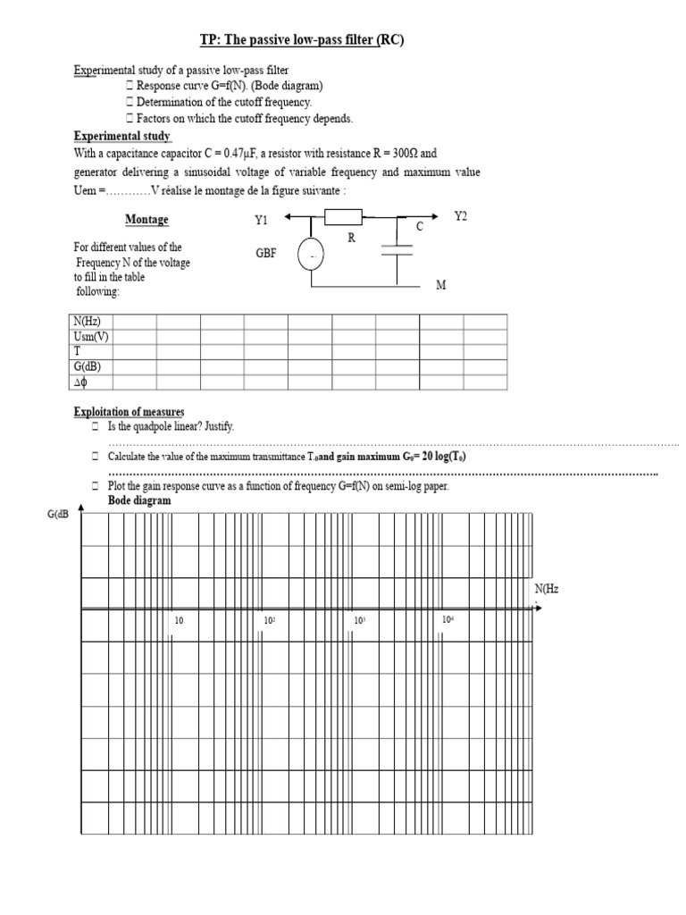Low Pass Filter | PDF | Low Pass Filter | Electrical Circuits