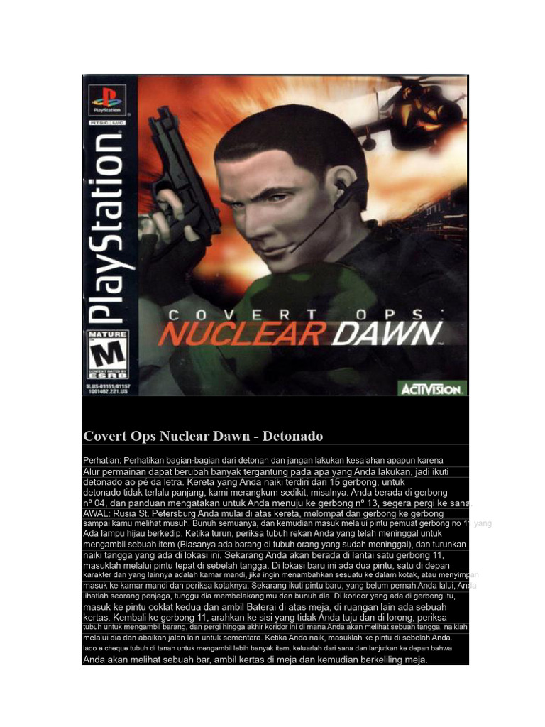 Detonado Covert Ops Nuclear Dawn PS1.pdf | PDF