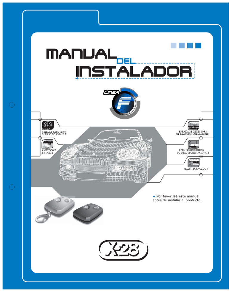 Alarm X28 Auto Line F | PDF | Remote Control | Transmitter