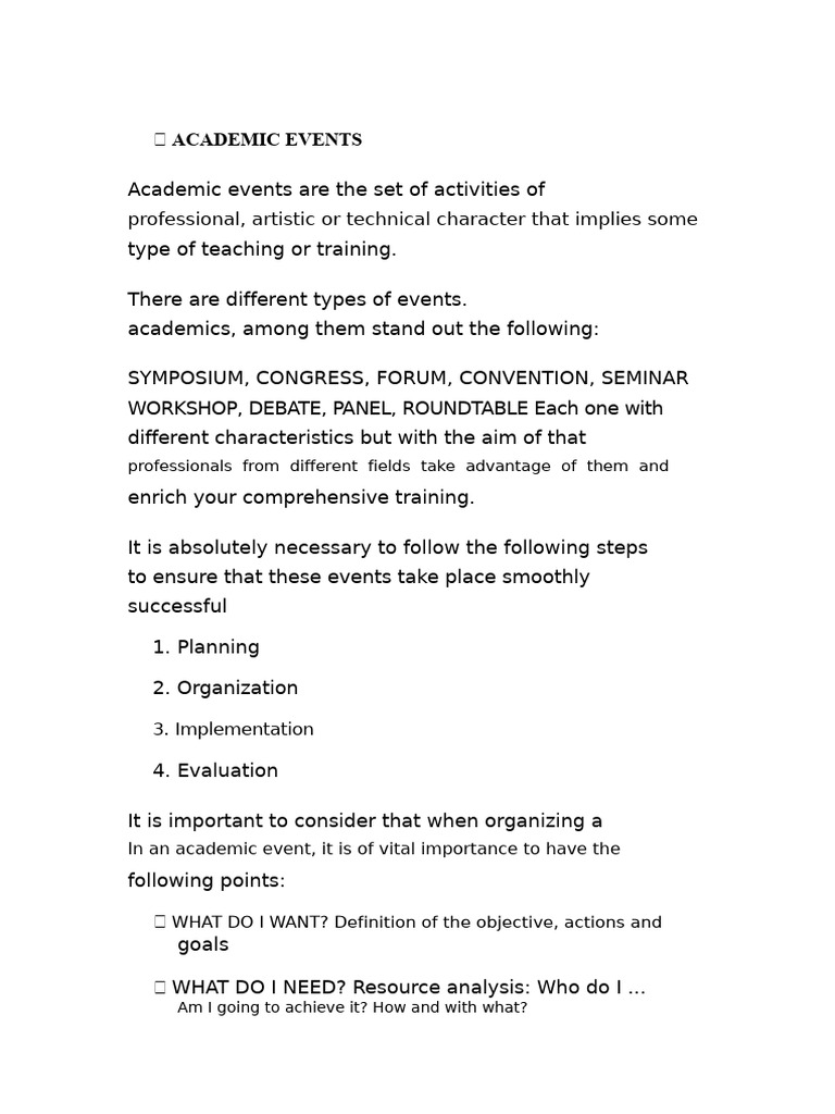 Academic Events | PDF | Expert | Human Communication