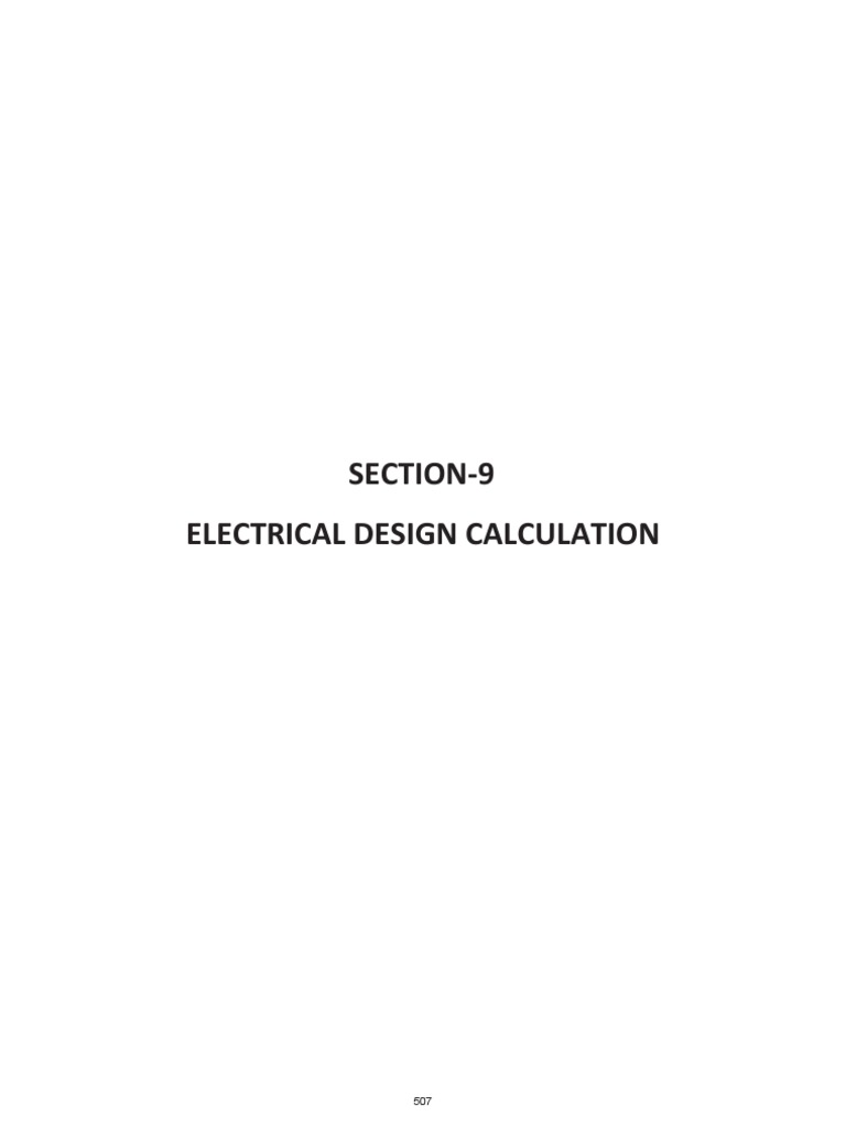 Electrical Design Calculations | PDF