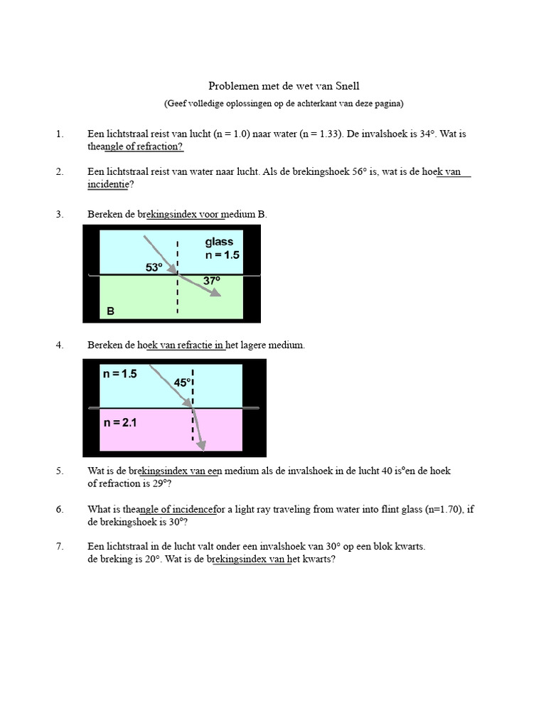 Problemen Met de Wet Van Snell | PDF