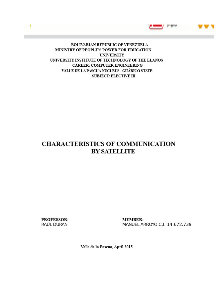 Characteristics of satellite communication.docx | PDF | Channel Access Method | Multiplexing