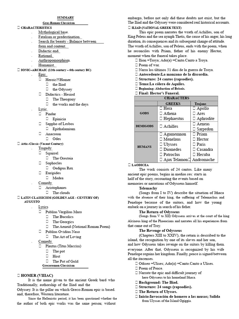 Greek Classicism | PDF | Odysseus | Greek Mythology
