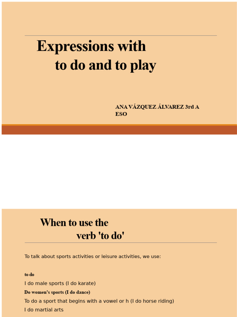 Expressions With Faire and Jouer 160210201154 | PDF