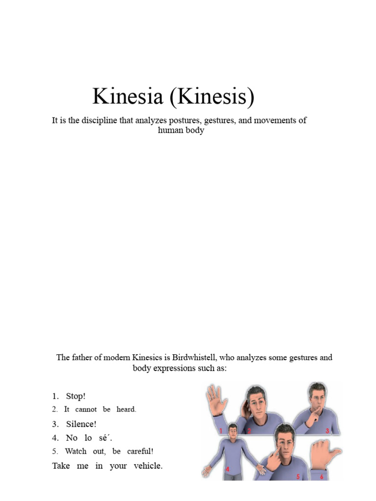Kinesia (Kinesis) | PDF | Nonverbal Communication | Facial Expression