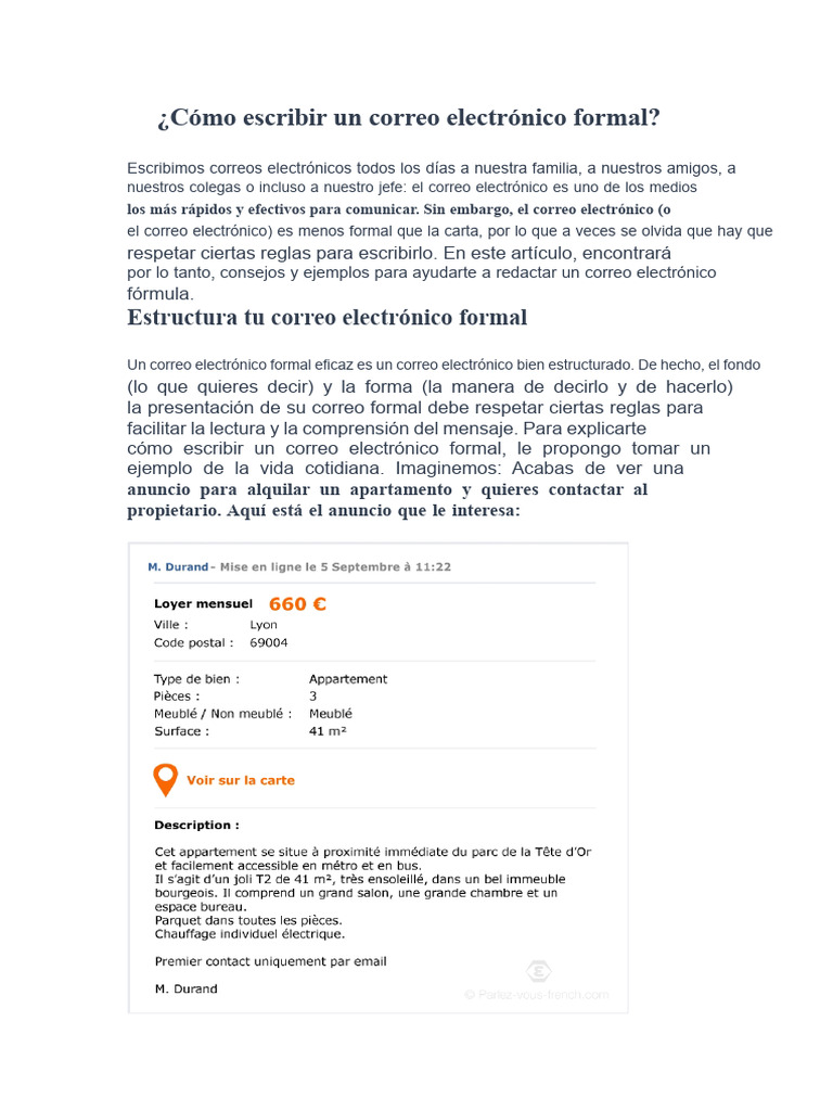 ¿Cómo Escribir Un Correo Electrónico Formal? | PDF | Comunicación ...
