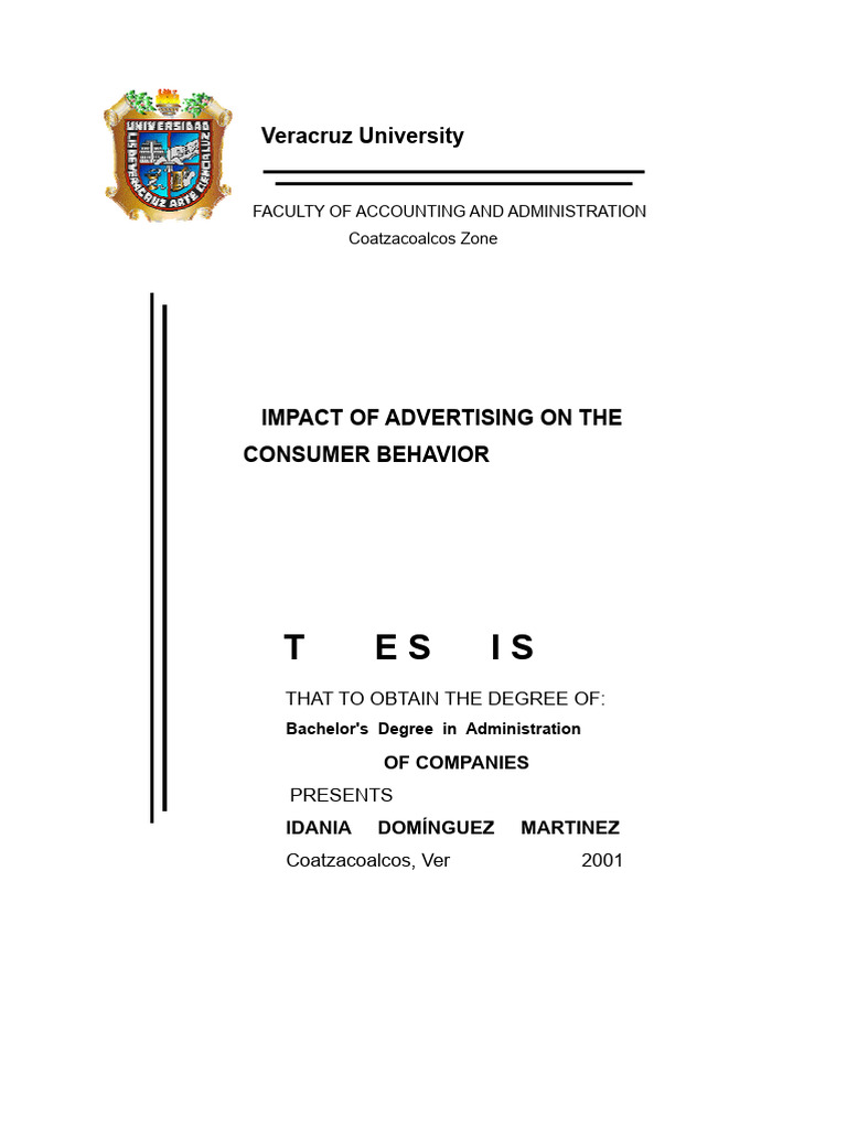Thesis On Advertising | PDF | Advertising | Attitude (Psychology)