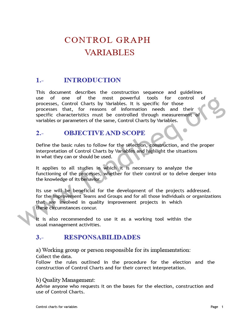 Control Charts by Variables Guide | PDF | Standard Deviation | Mean