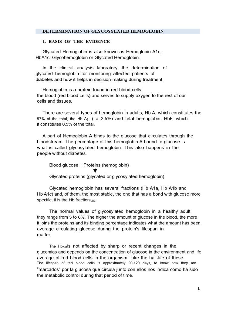 Glycosylated Hemoglobin | PDF | Glycated Hemoglobin | Chromatography