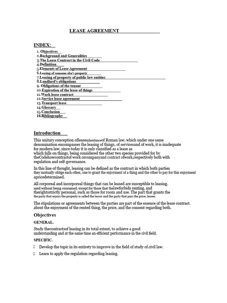 Lease Agreement Monograph 1 | PDF | Lease | Leasehold Estate