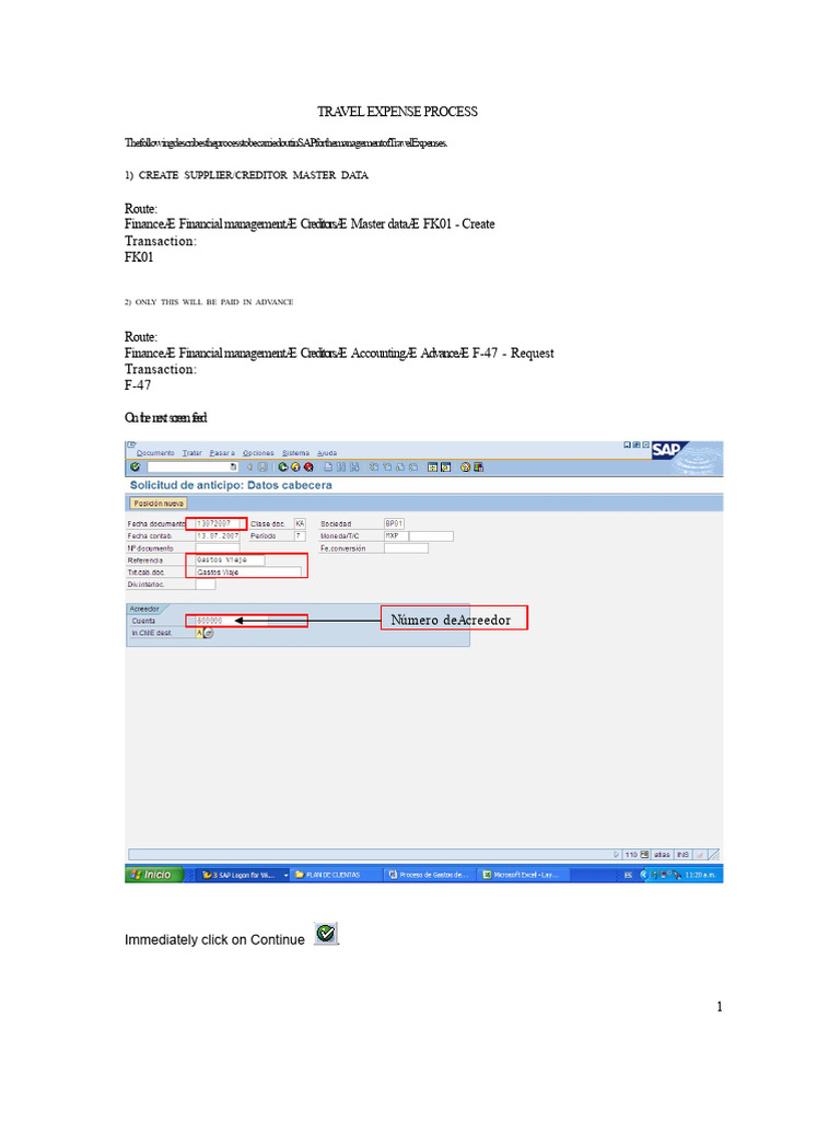 SAP Travel Expenses | PDF | Receipt | Expense