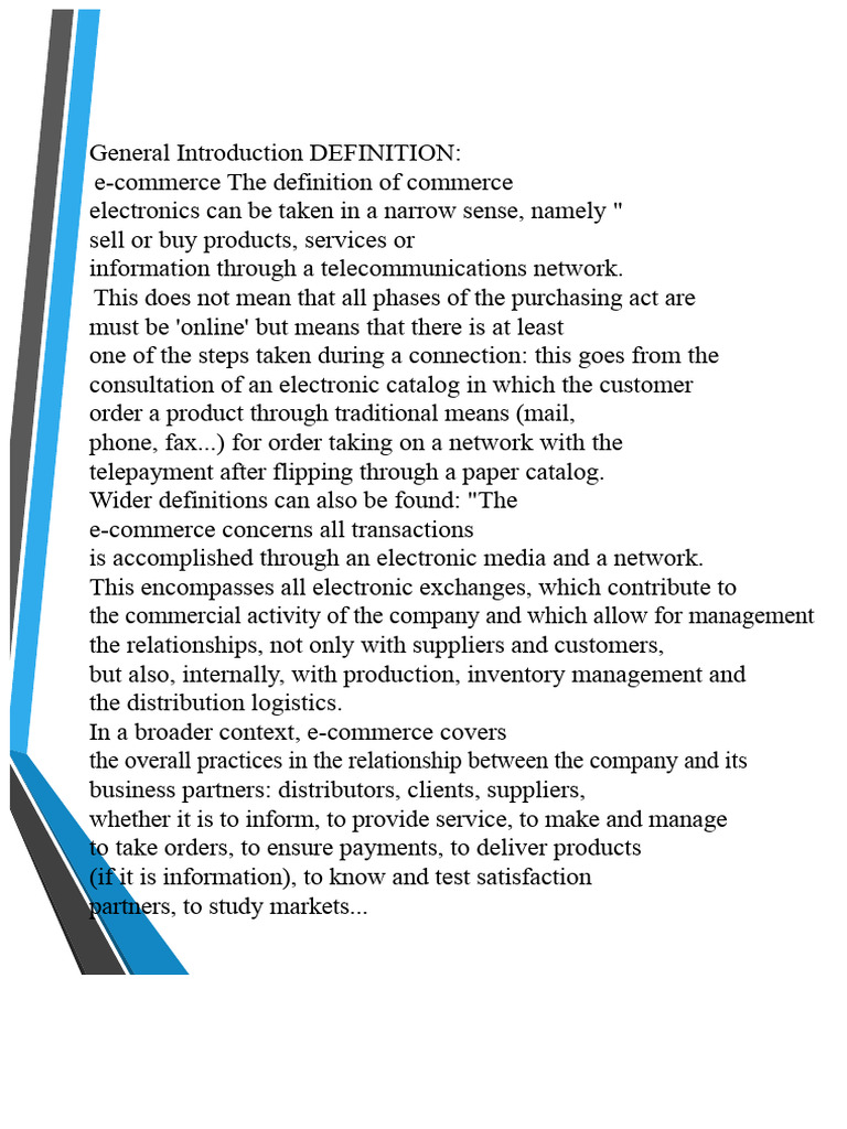 e-commerce | PDF | E Commerce | Business Process