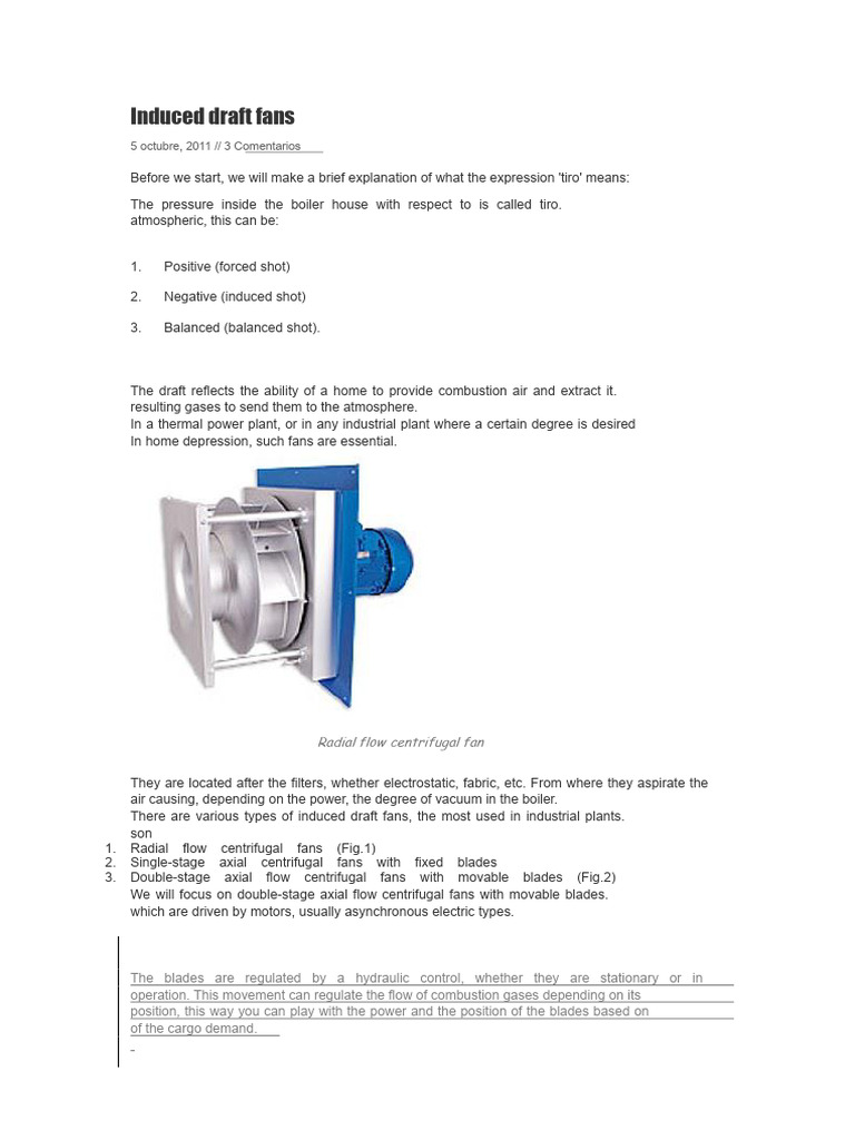 Induced Draft Fans | PDF | Bearing (Mechanical) | Engines