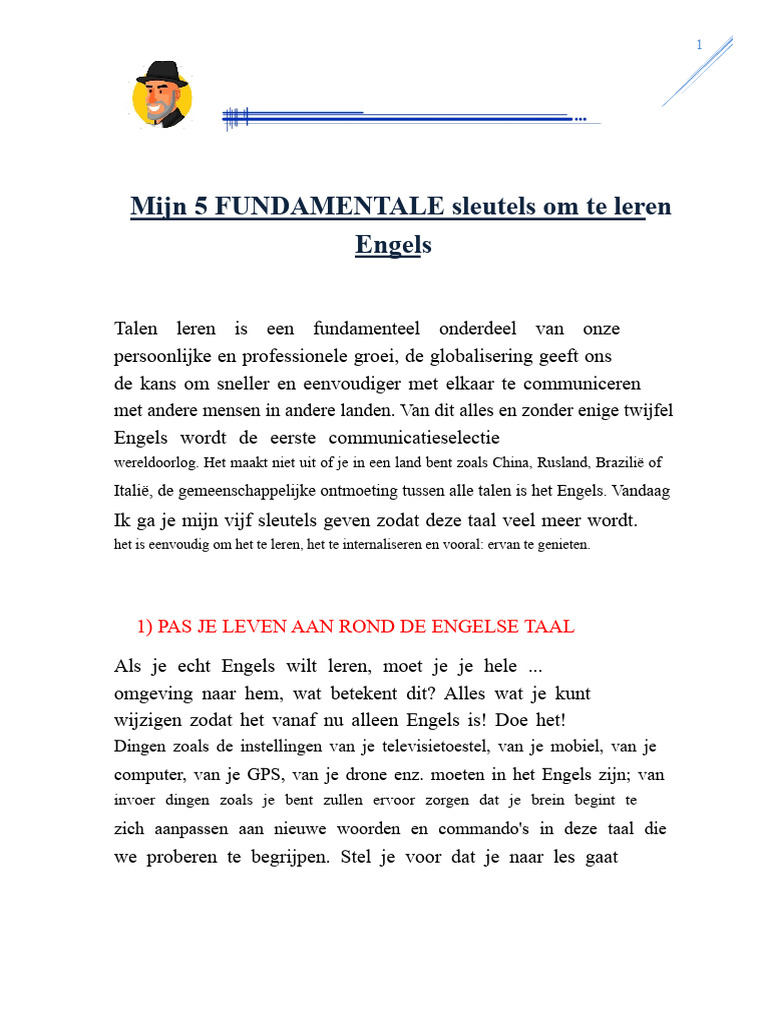 5 Sleutels Om Engels Te Leren Door Alejo Lopera InglesConAlejo | PDF