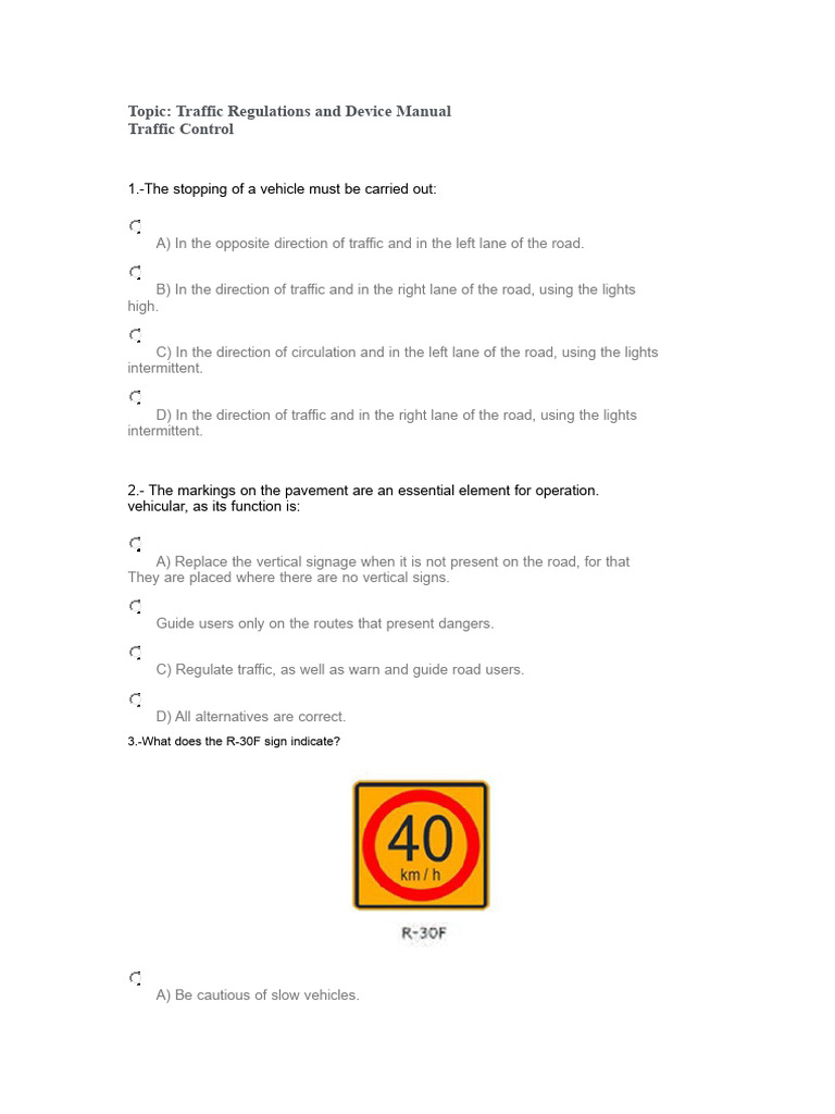 Today's driving test 00010 | PDF | Traffic | Cycling Infrastructure