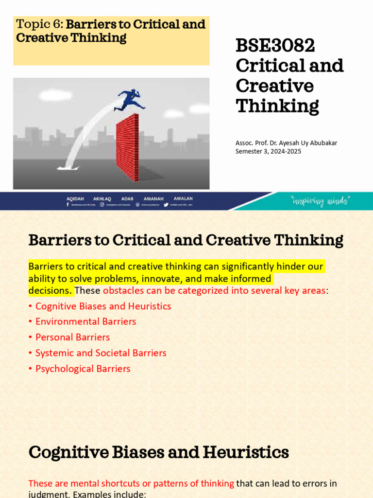 Overcoming Barriers to Creative Thinking | PDF | Creativity | Thought