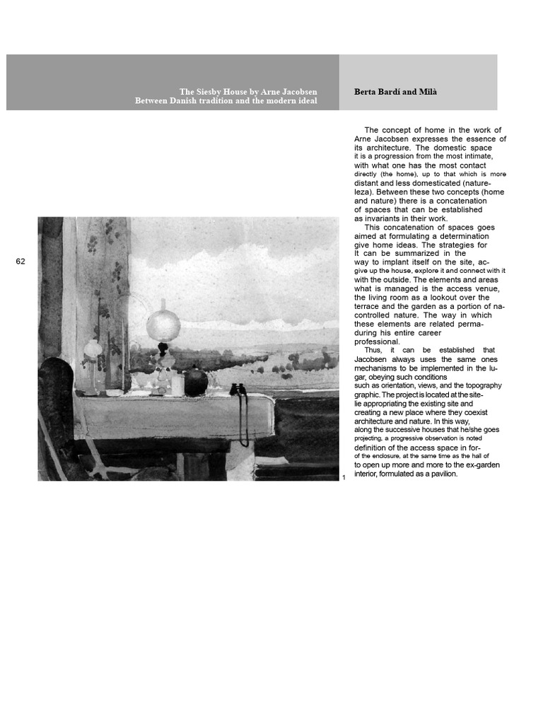 Arne Jacobsen's Siesby House Design | PDF