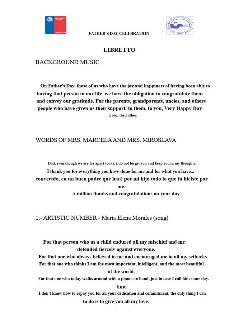 Father's Day Script | PDF