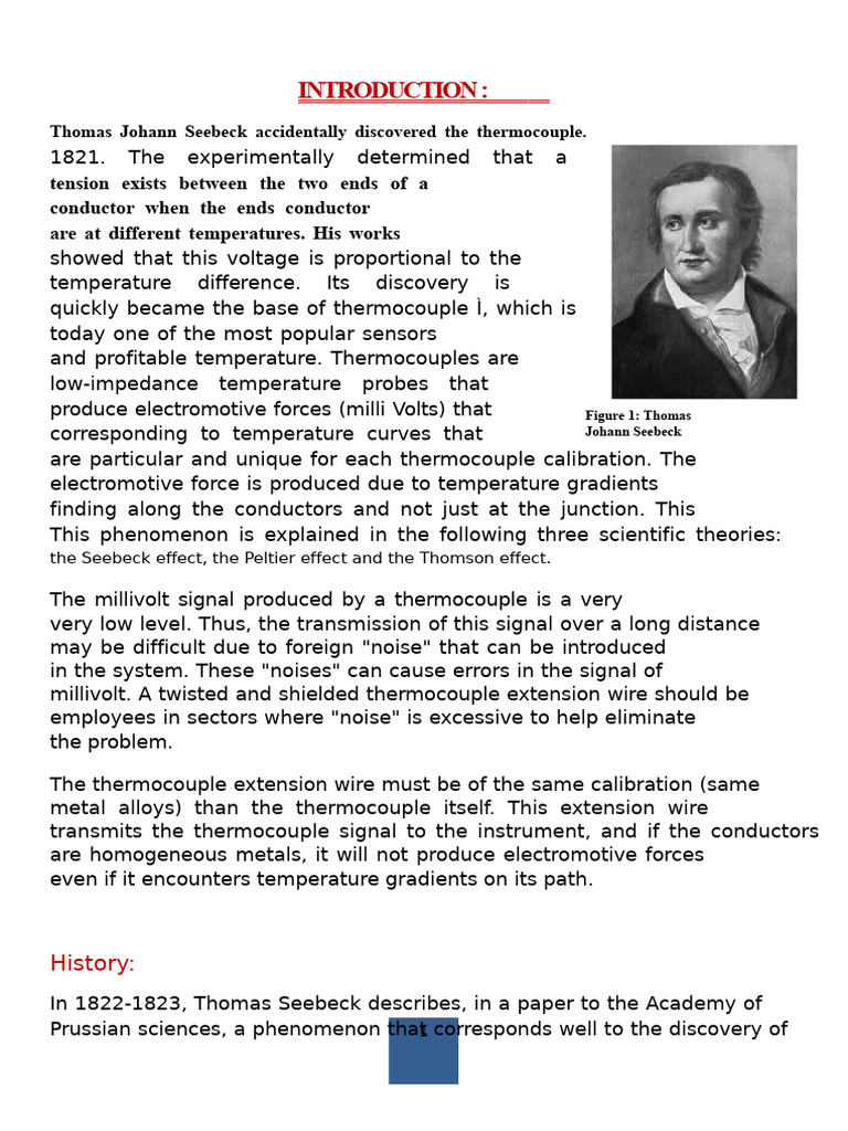 Thermocouple Lab Report | PDF | Thermocouple | Physical Chemistry