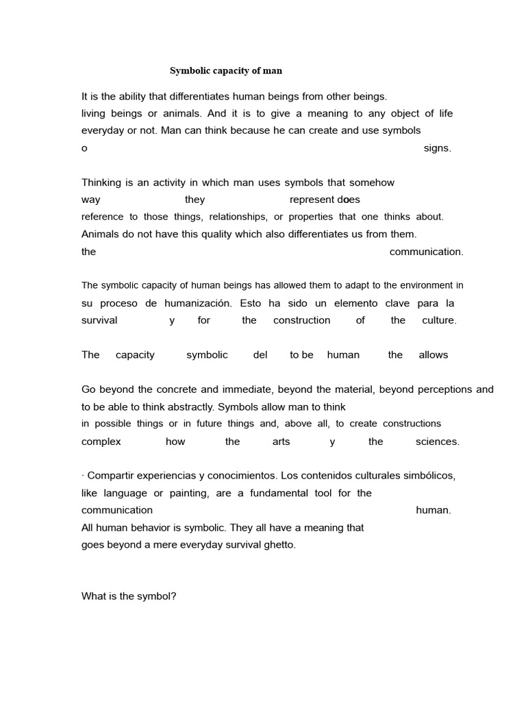 Understanding Human Symbolic Capacity | PDF | Symbols | Communication
