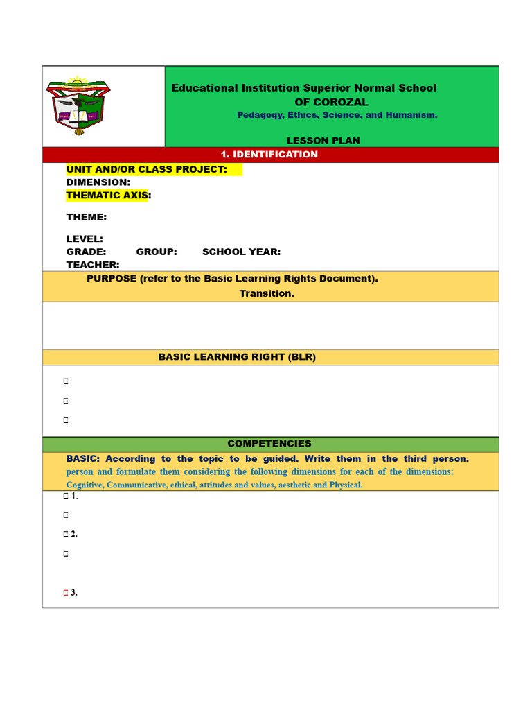 Class Plan Format English | PDF | Learning | Lesson Plan