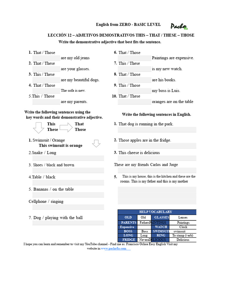Demonstrative Adjectives in English | PDF | Chess Openings | Chess
