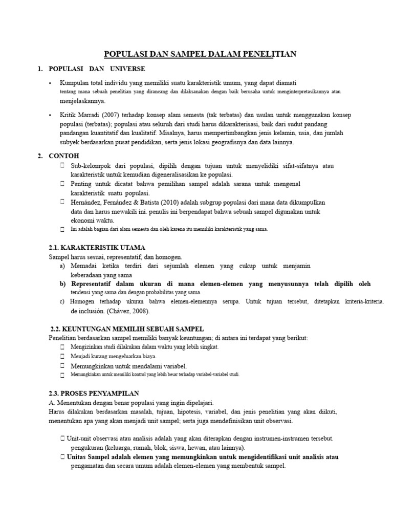 Populasi dan Sampel dalam Penelitian | PDF