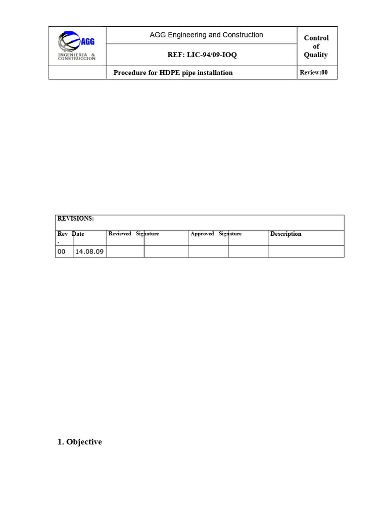 HDPE Pipe Installation Procedure Guide | PDF | Pipe (Fluid Conveyance)