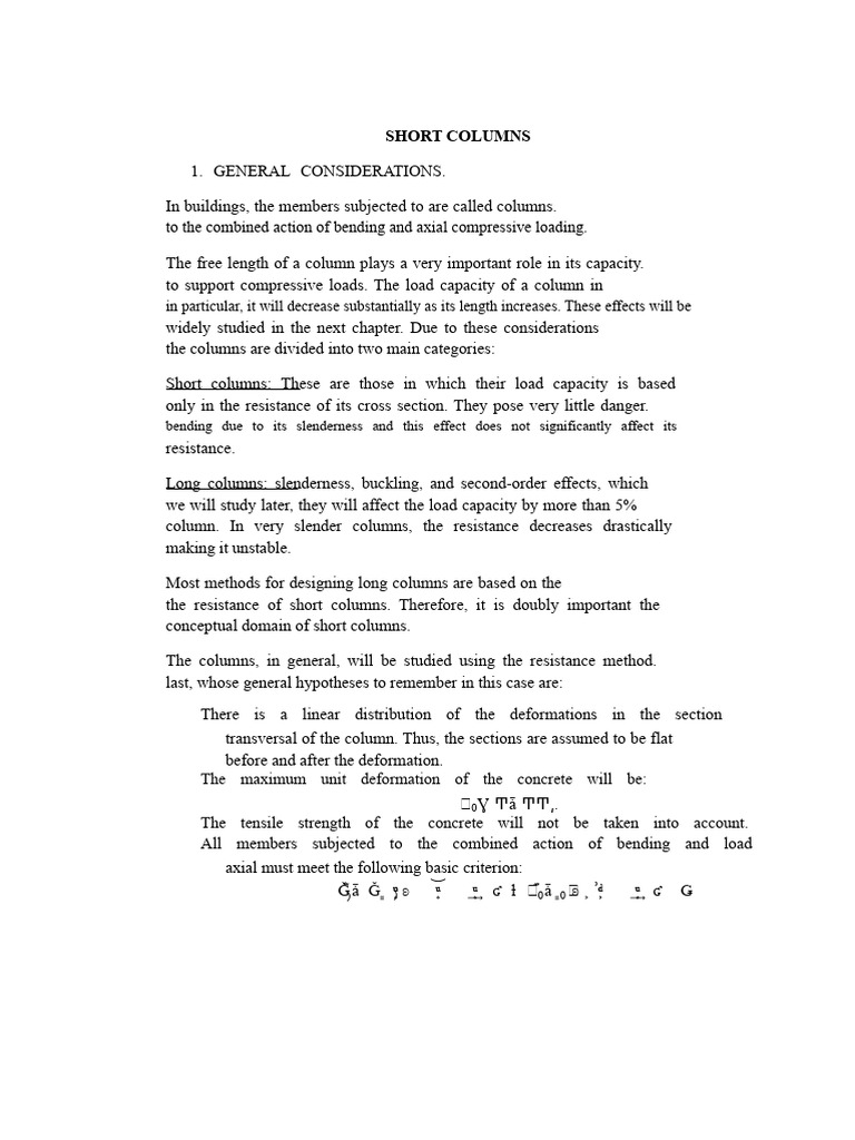 Short Columns | PDF | Buckling | Bending