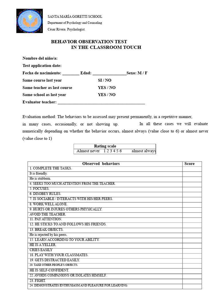 Test Touch-R | PDF | Attention | Psychology