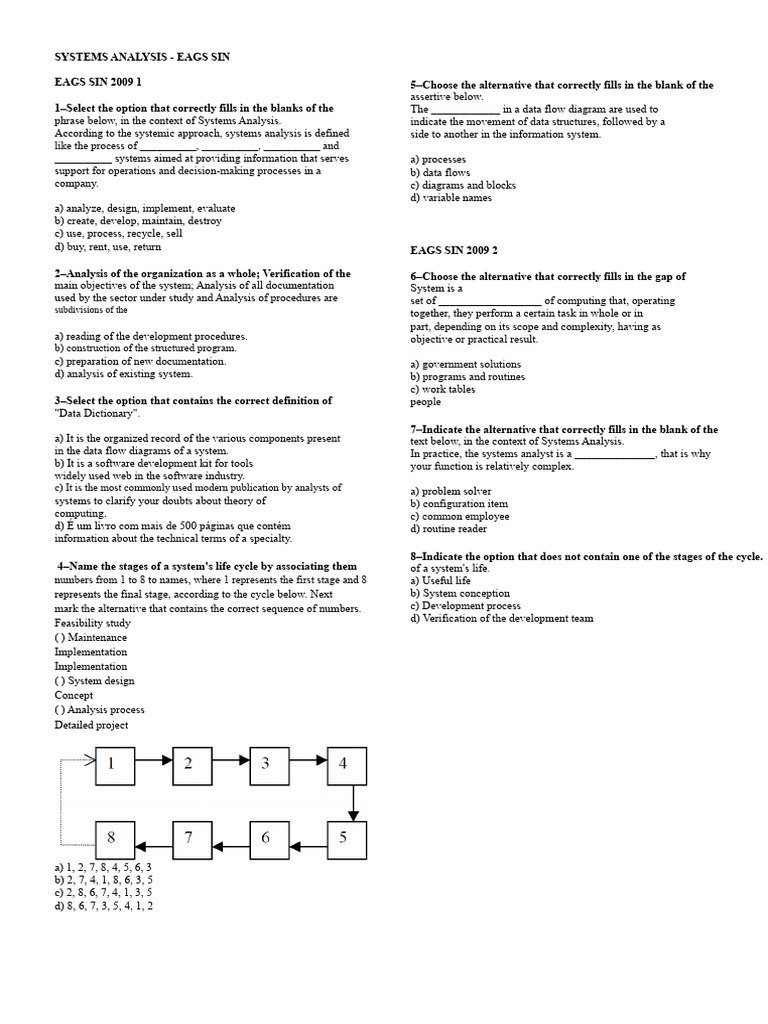 SYSTEM ANALYSIS QUESTIONS EXAMS.pdf | PDF | Computing | Software ...