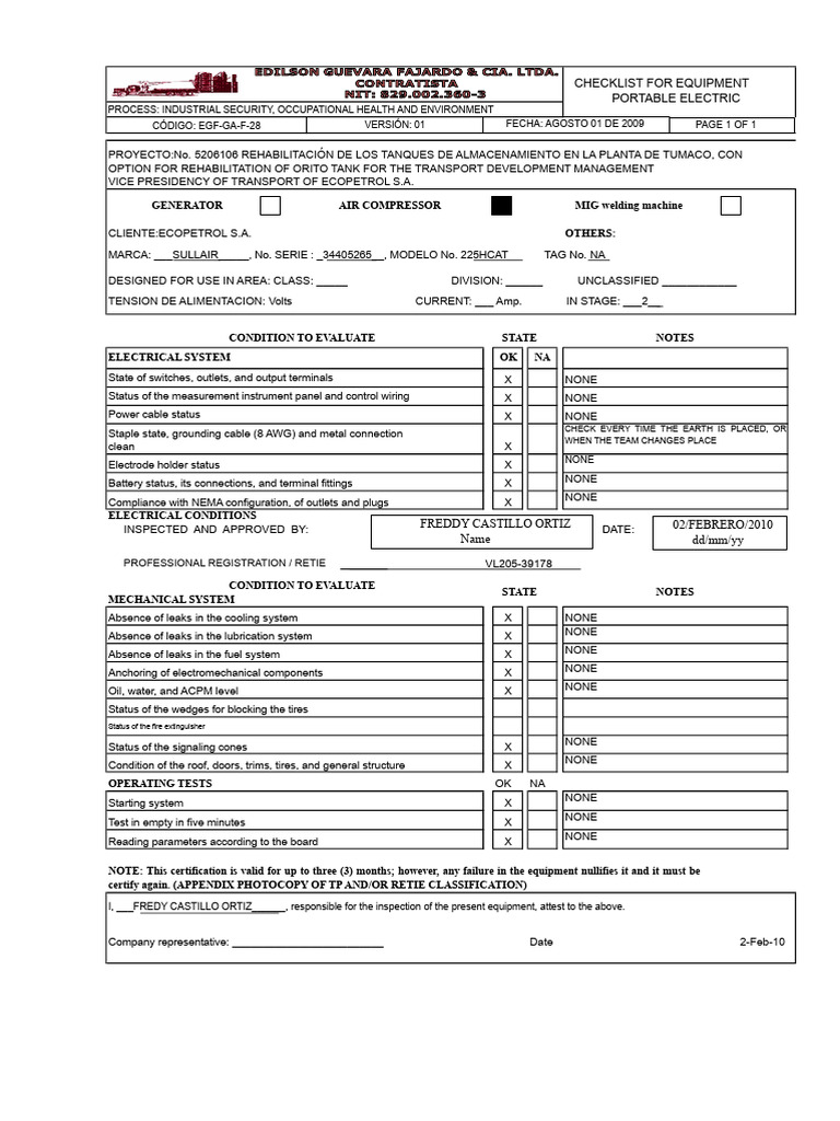 Certificate For Electrical Equipment | PDF | Power Supply | Electrical ...