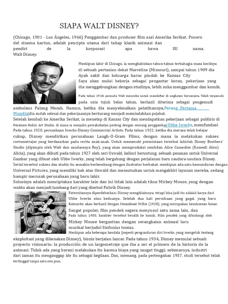 Siapa Walt Disney | PDF