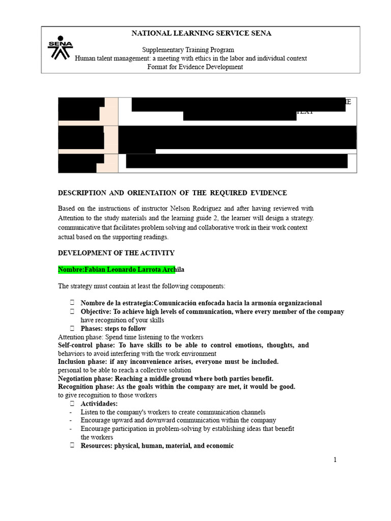 Activity 2 Human Talent | PDF | Learning | Communication