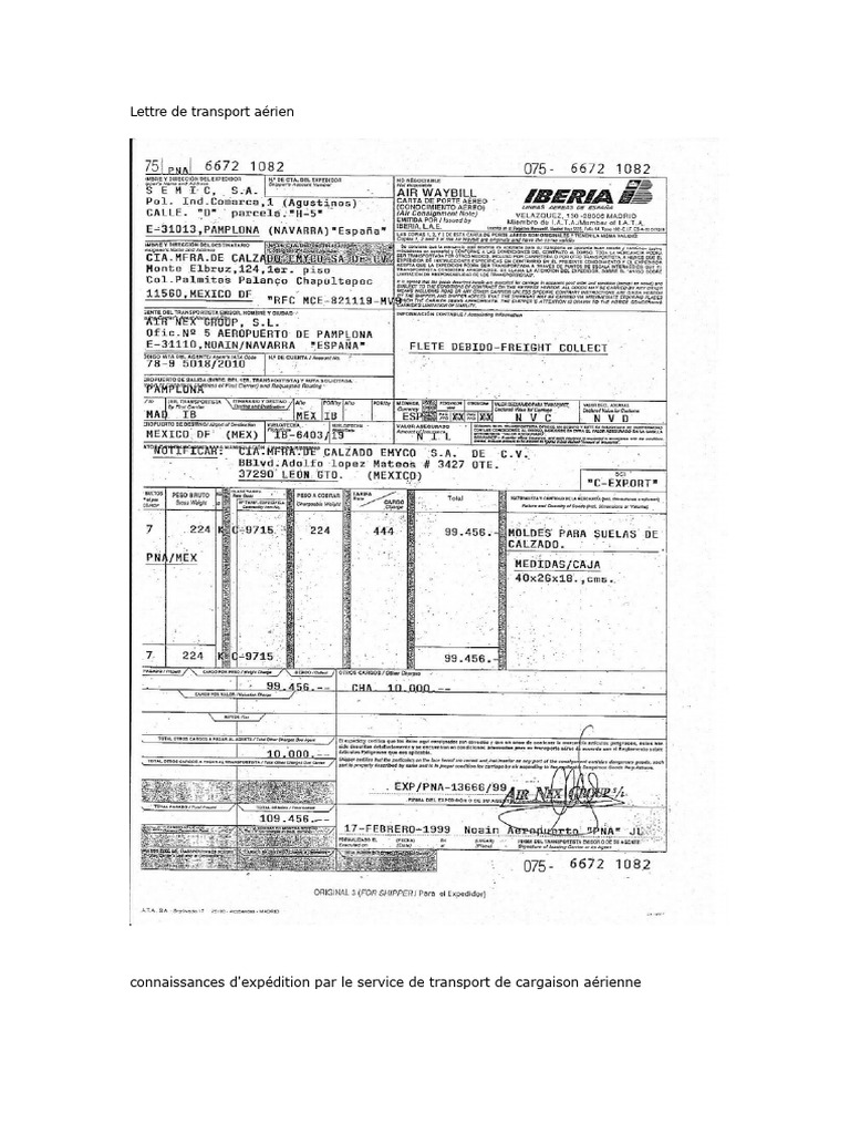 Guide sur le connaissement aérien et maritime | PDF | Connaissement ...