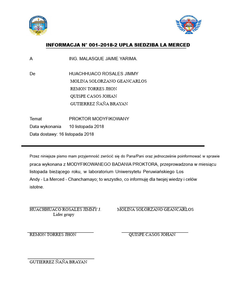 Zmieniony Raport Proctor | PDF