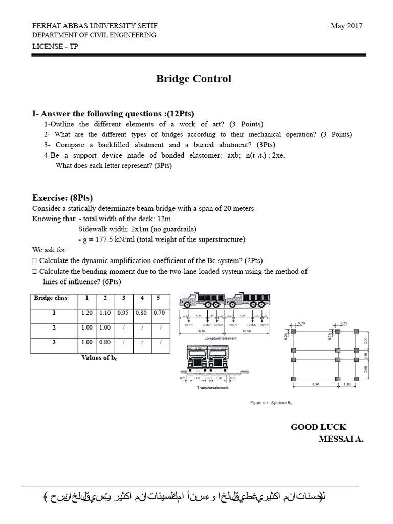 Bridge Exam TP - 2017 | PDF | Bridge | Applied And Interdisciplinary ...