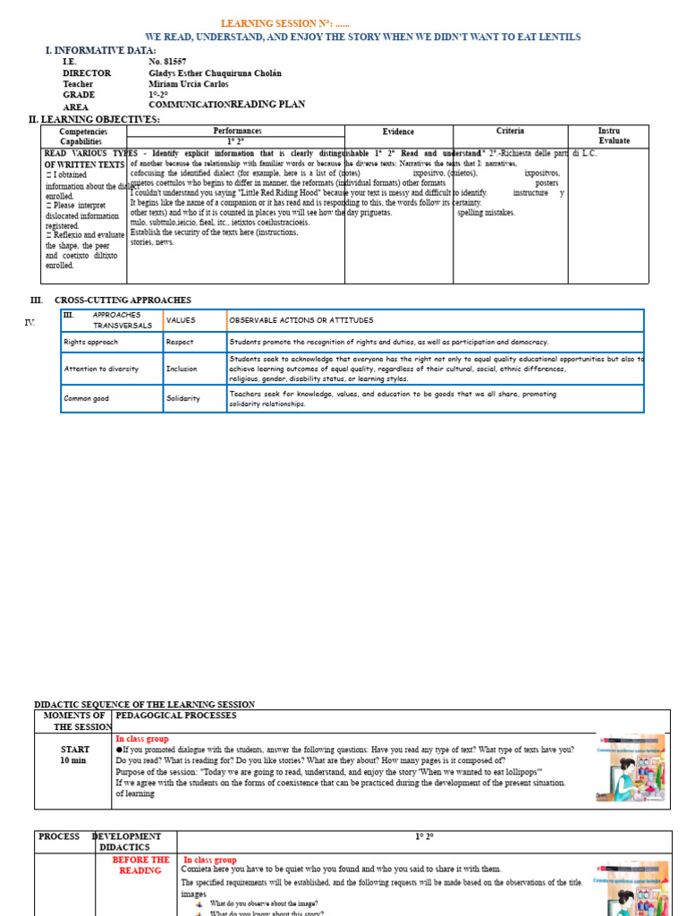 Reading Plan: Enjoying Stories in Class | PDF | Learning | Cognition
